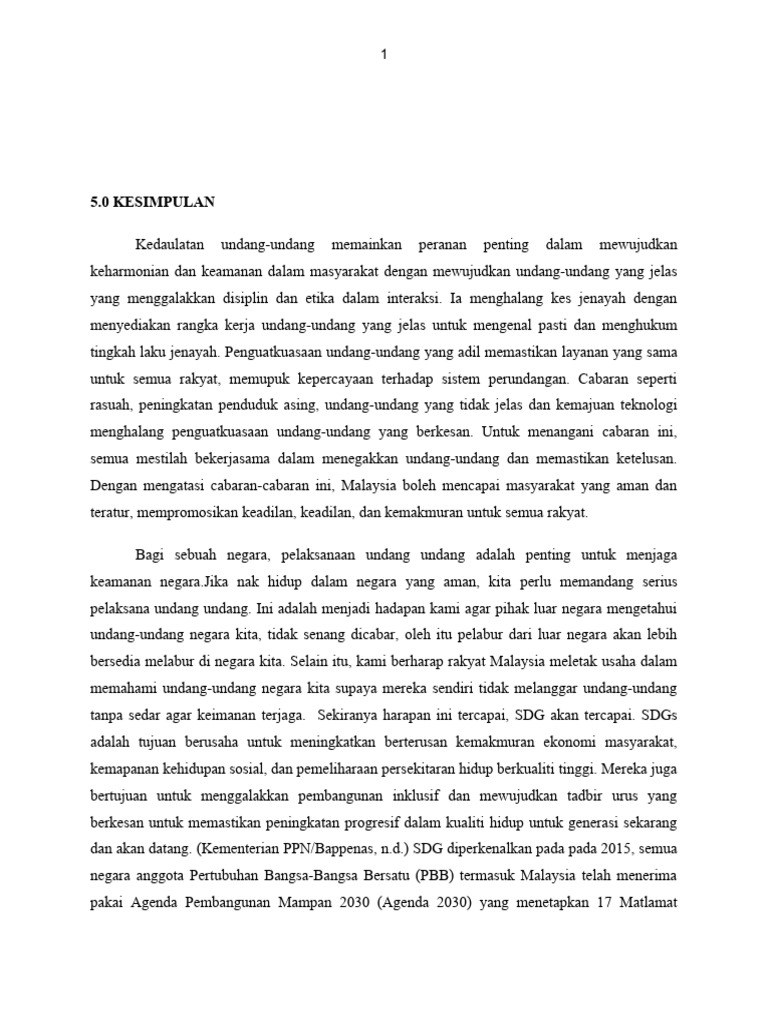 ISU SEMASA Kesimpulan | PDF