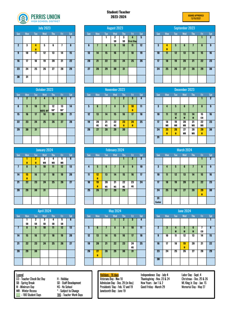 2023-24 Instructional Calendar | PDF