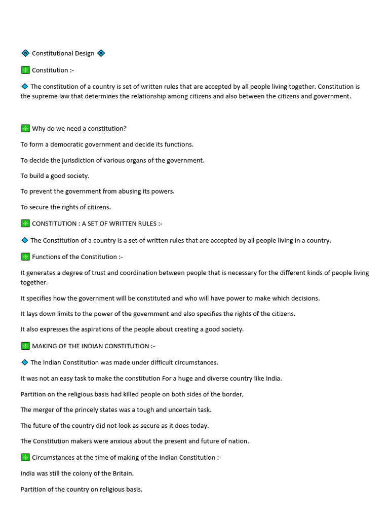 Constitutional Design | PDF | Constitution | Government