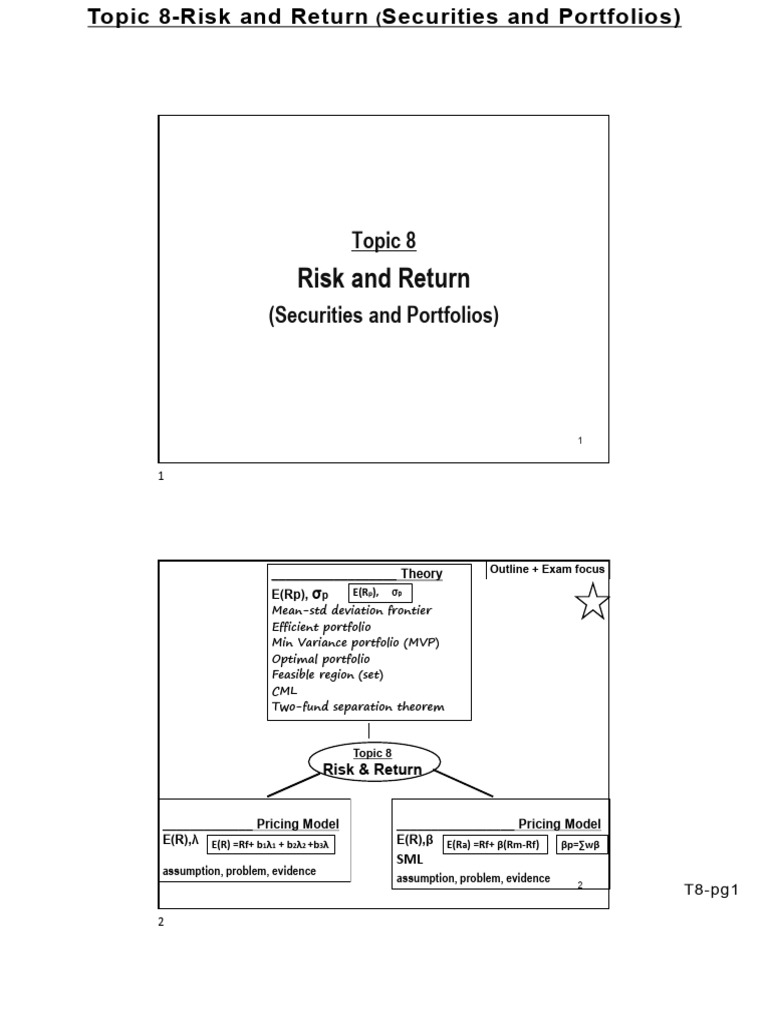 20220910171232HCTAN008C8-Topic 8-Risk Return | PDF | Capital Asset ...