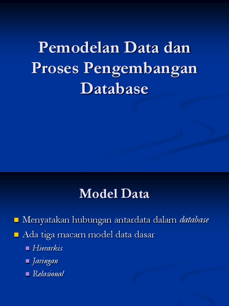 Pemodelan Data Dan Analisa Proses Bisnis | PDF