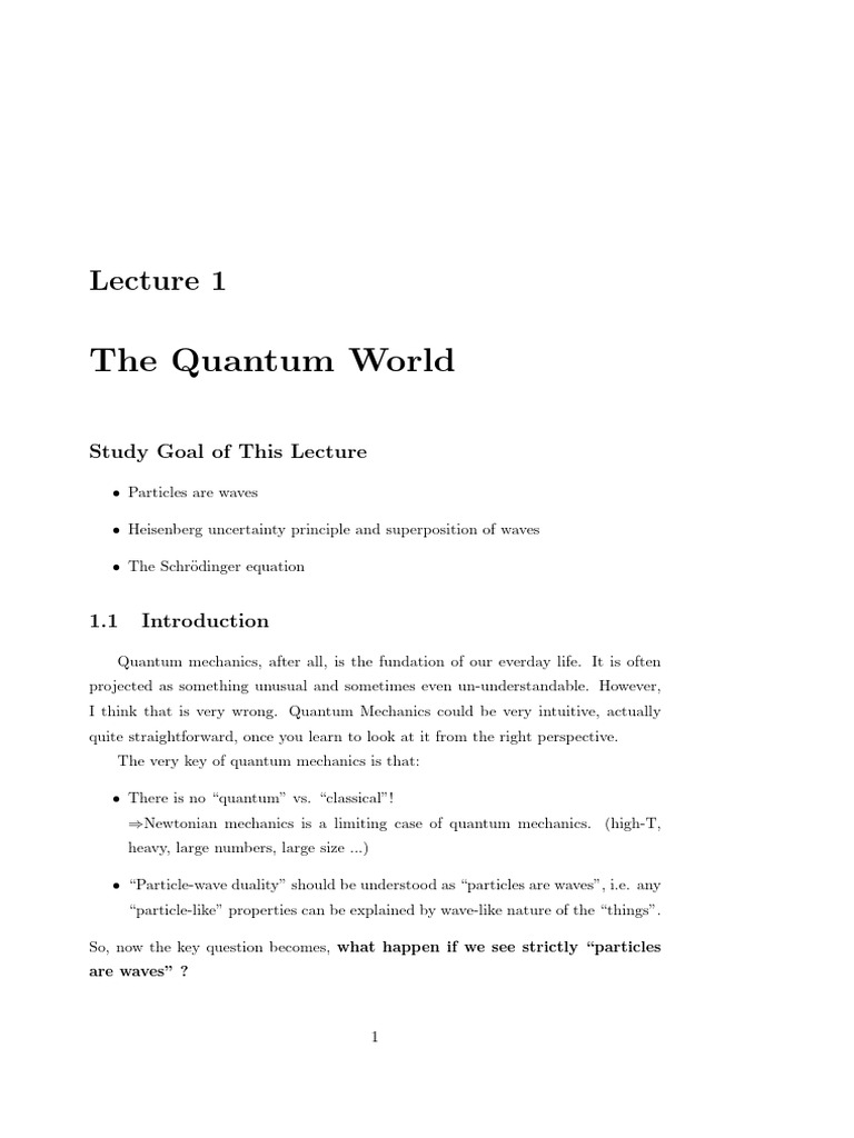 Understanding Quantum Mechanics Basics | PDF | Waves | Quantum Mechanics