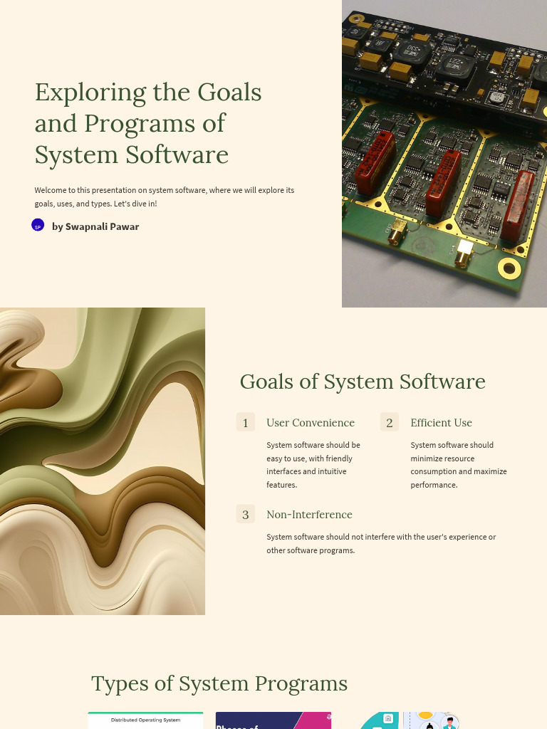 2.Exploring the Goals and Programs of System Software | PDF | Operating ...