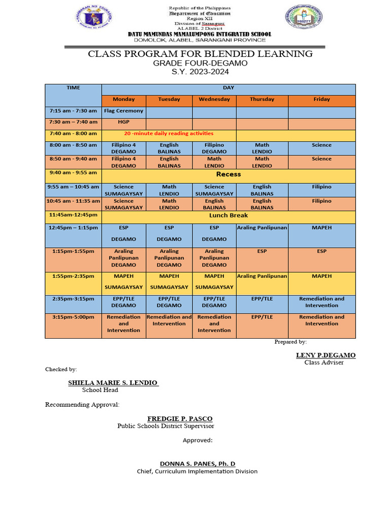 Teachers Program 2023 2024 | PDF | Language Arts & Discipline