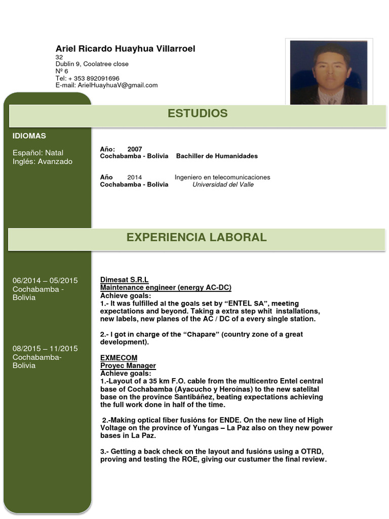 Ariel CV Ingles | PDF