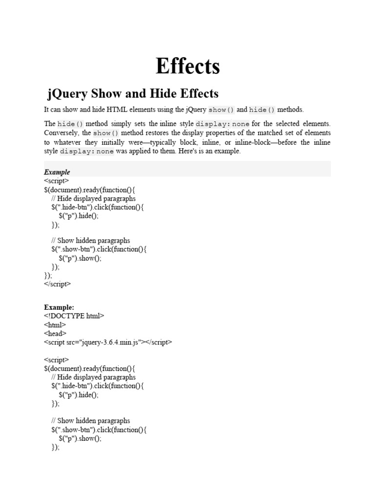 J Query 2 | PDF | J Query | Cursor (User Interface) J Query 2 | PDF | J Query | Cursor (User Interface)