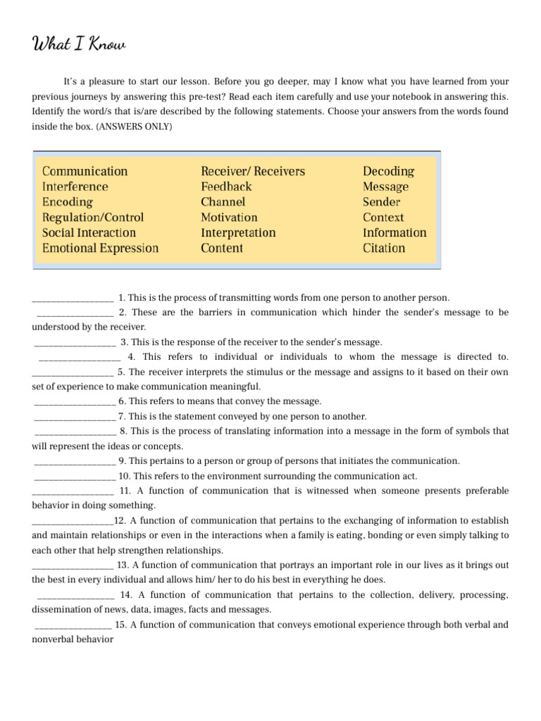 G11 Oral Comm Pre Test | PDF