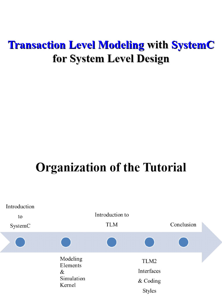 Tutorial On Transaction Level Modeling With Systemc For System Level Design | PDF | Class ...
