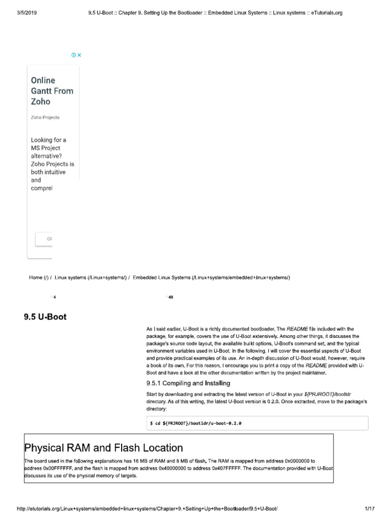 9.5 U-Boot - Chapter 9. Setting Up The... Ems - Linux Systems - Etutorials | PDF