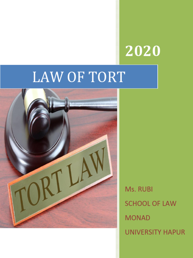 Mental Element in Tort | PDF
