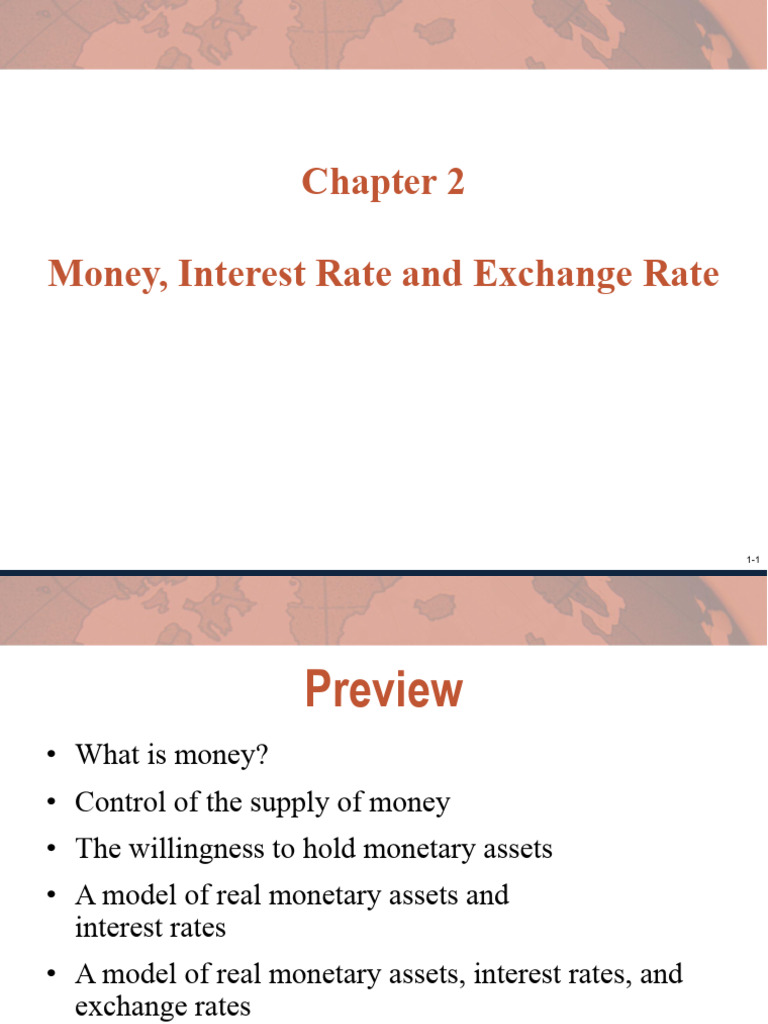 Chapter 2 - Money, Interest Rate and Exchange Rate | PDF | Monetary ...