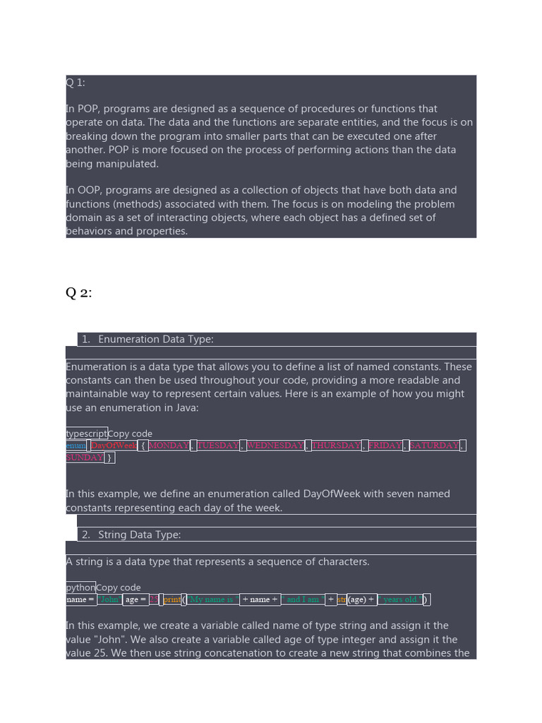 Oop Assignment | PDF | Data Type | Class (Computer Programming) Oop Assignment | PDF | Data Type | Class (Computer Programming)