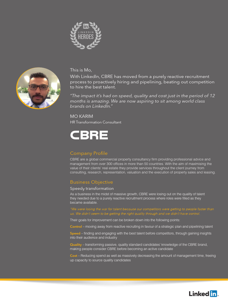 Cbre Case Study | PDF | Recruitment | Linked In