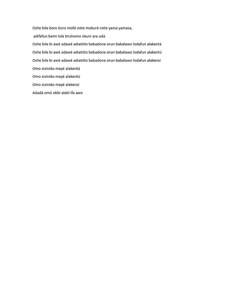 Oshe Bile | PDF