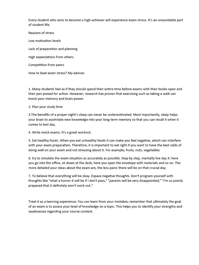 Exam Stress | PDF
