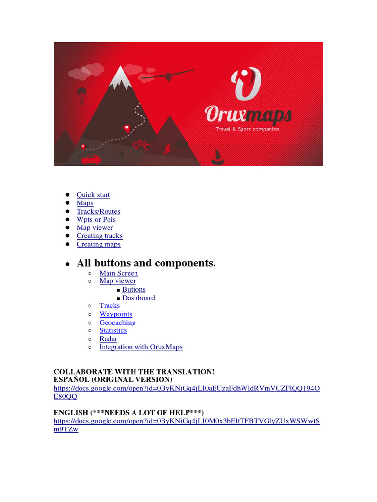 Oruxmapsmanual en | PDF | Online And Offline | Cursor (User Interface)