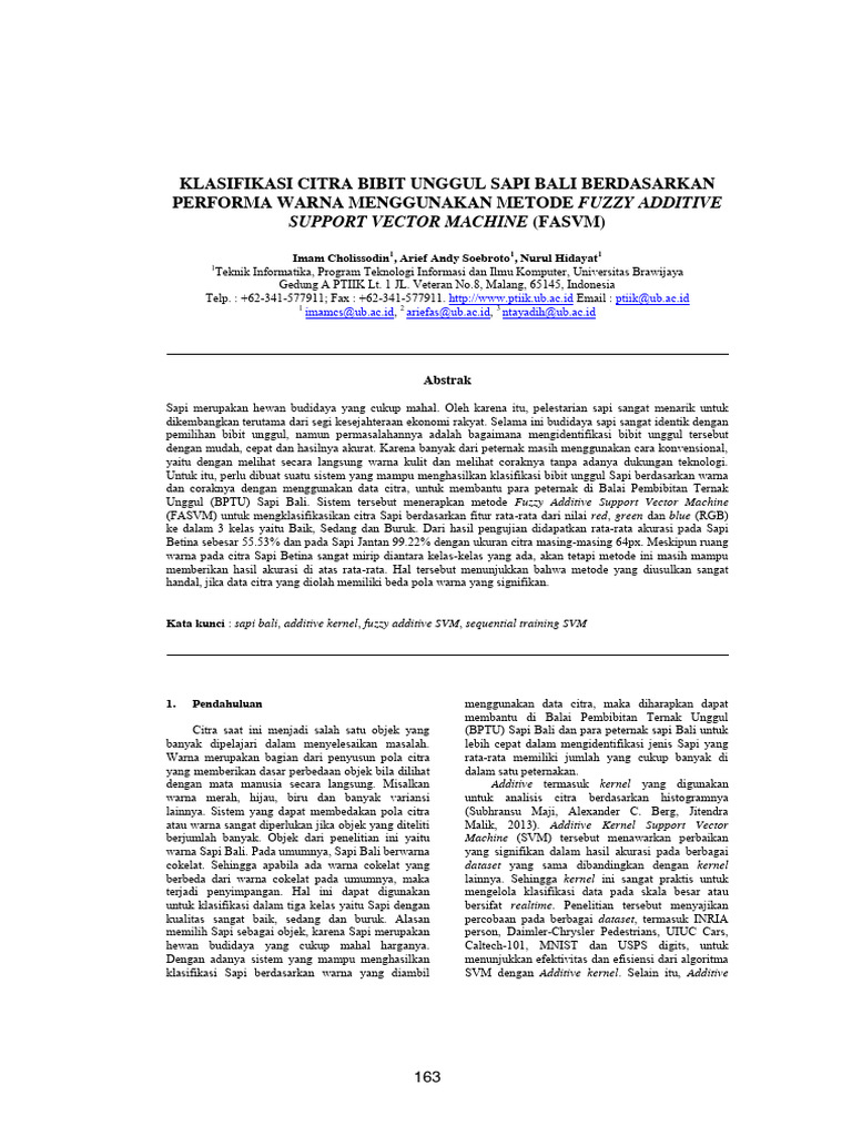 Klasifikasi Citra Sapi Bali | PDF | Sains & Matematika