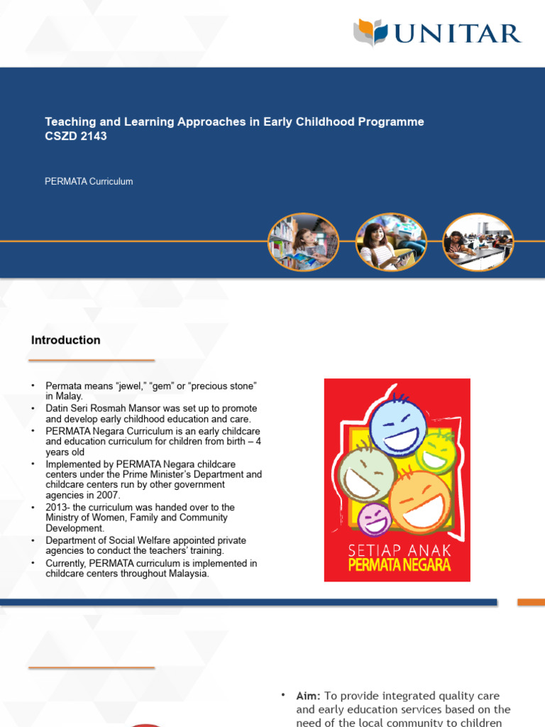 Teaching and Learning Approaches in Early Childhood Programme CSZD 2143 ...
