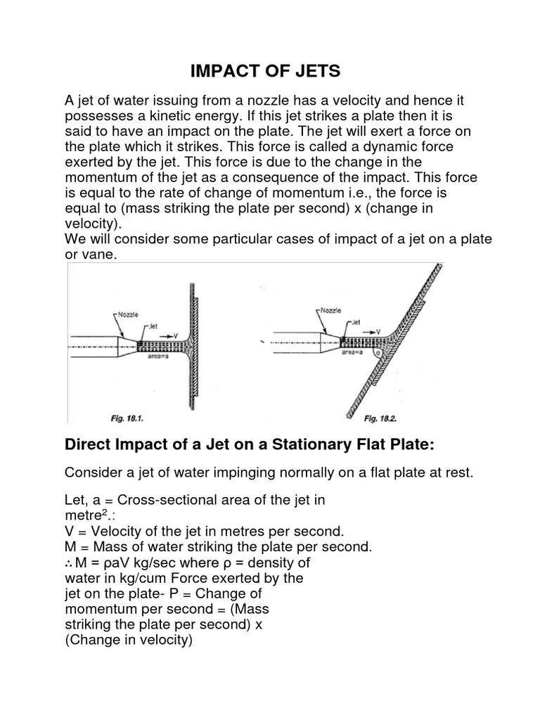Fluid Mechanics-IMPACT OF JETS | PDF