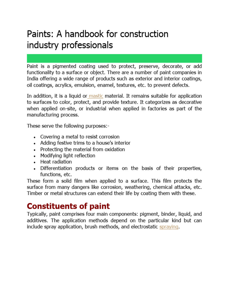 Paints Data | PDF | Paint | Building Materials