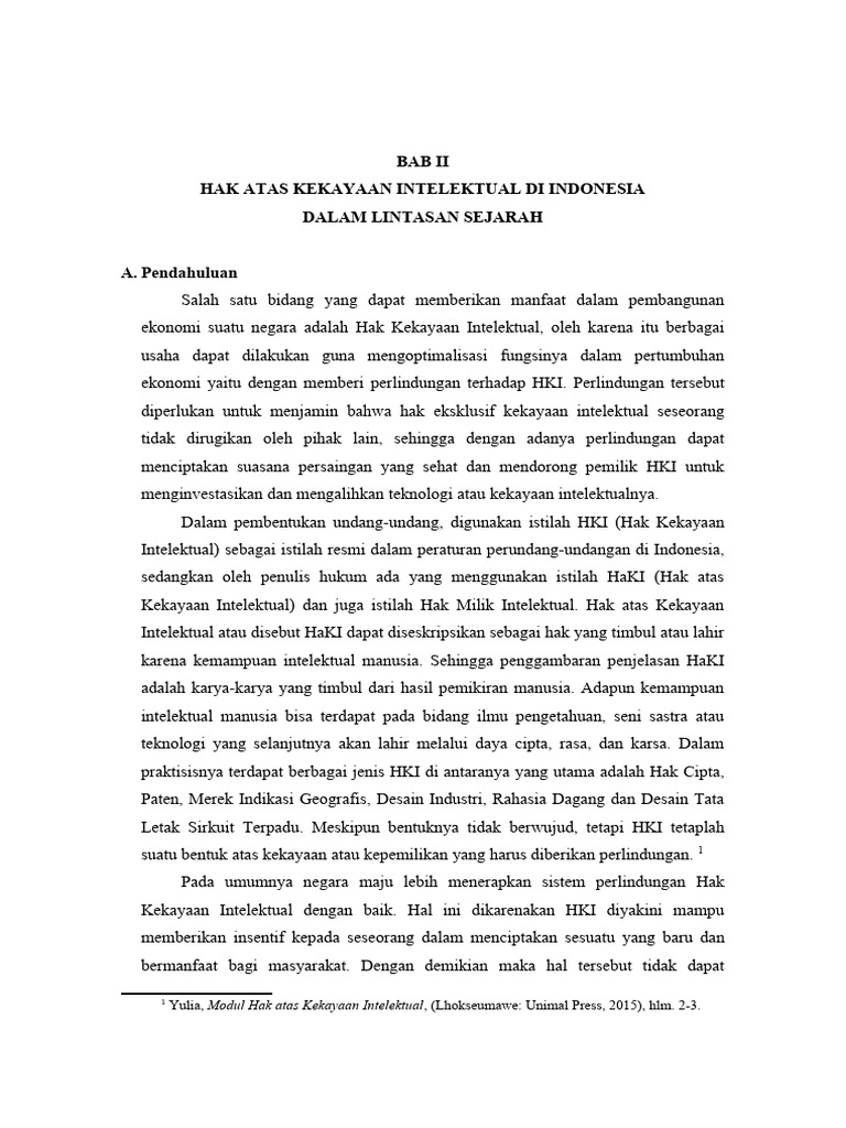 HKI Di Indonesia Dalam Lintasan Sejarah | PDF