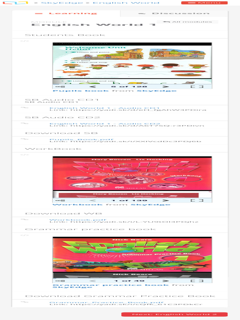 Classmill - English World | PDF