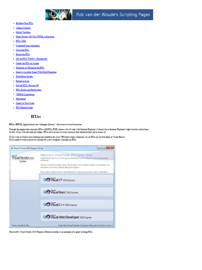 VBScript Scripting Techniques - HTAs | PDF | Systems Engineering ...