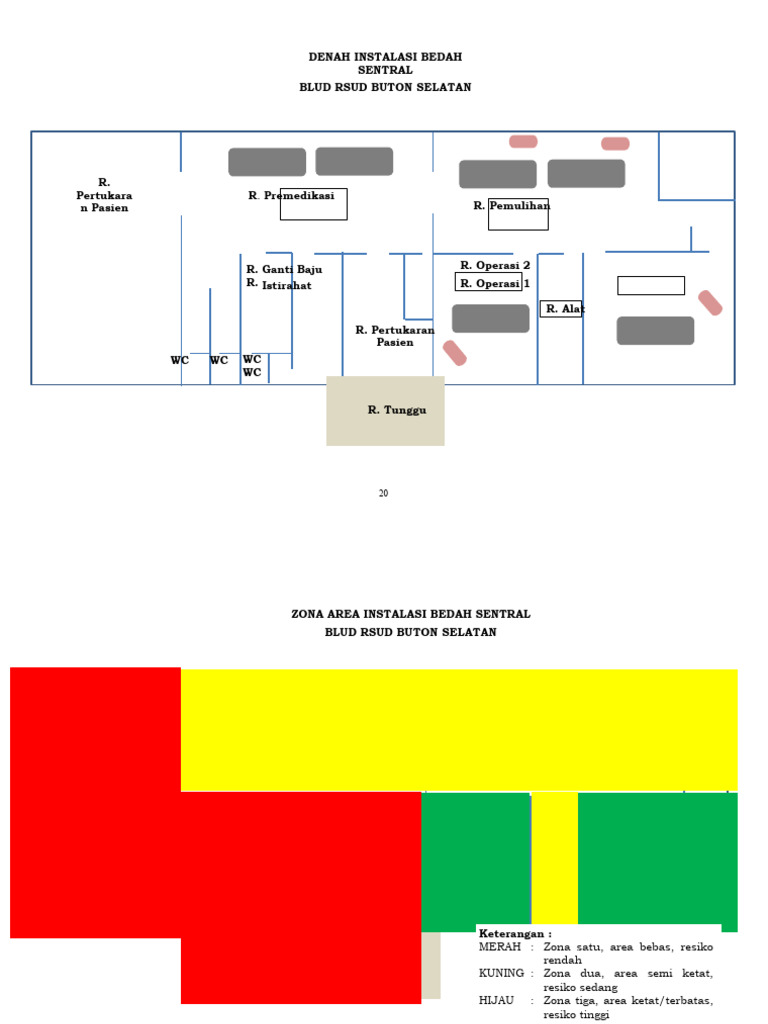Denah Instalasi Bedah Sentral | PDF