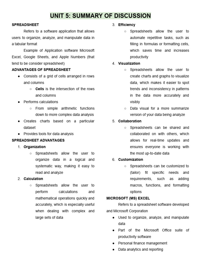 It App Notes Discussion - Excel | PDF | Spreadsheet | Microsoft Excel