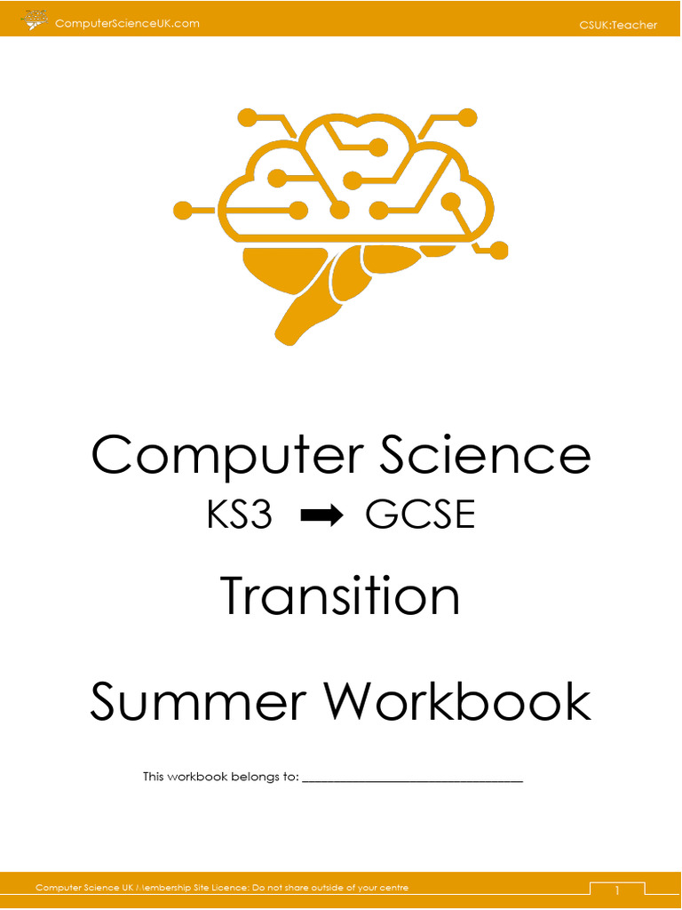 CSUK's KS3-GCSE Transition Workbook | PDF | Central Processing Unit | Operating System