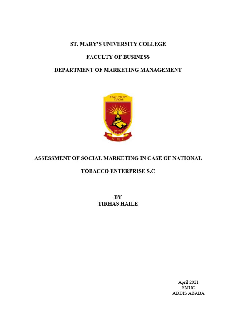 Tirhas Haile Final | PDF | Cigarette | Tobacco Smoking