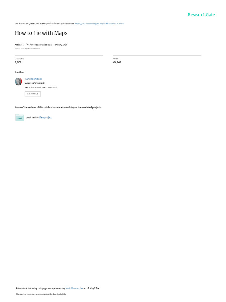 Monmonier 001 | PDF | Art | Computers