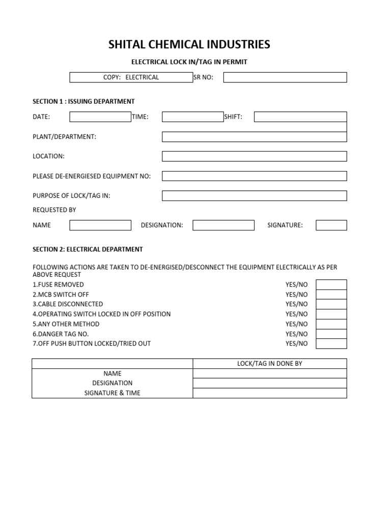 Lock Tag Out | PDF | Fuse (Electrical) | Switch
