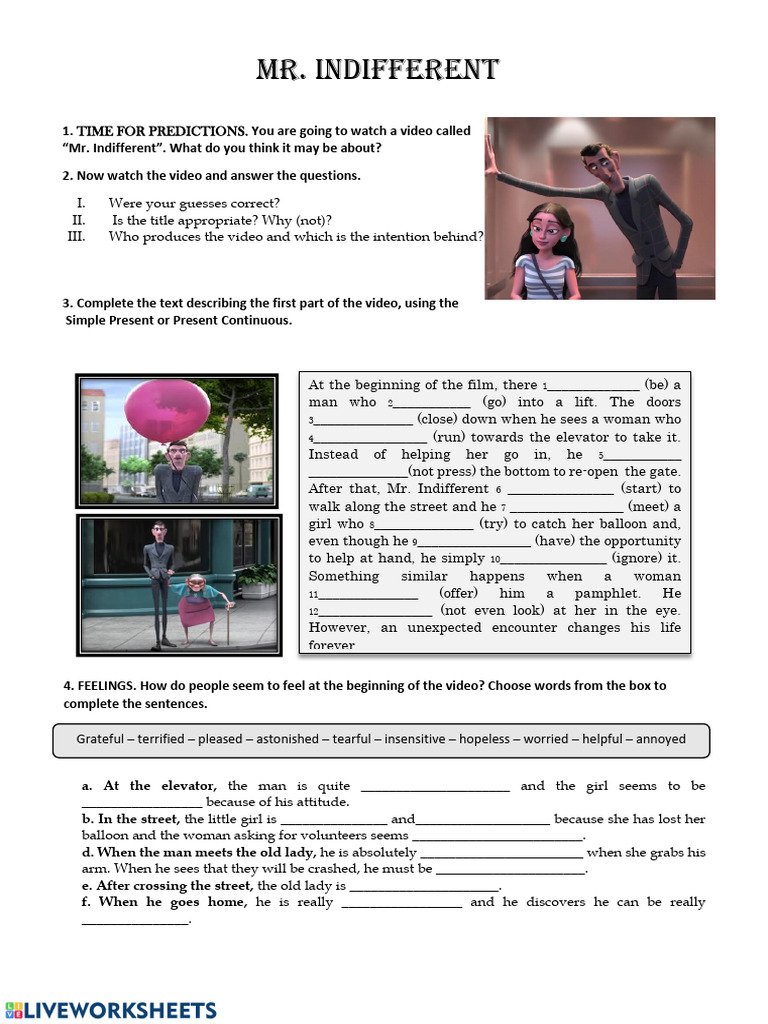 MR Indifferent Short Film Exercise | PDF