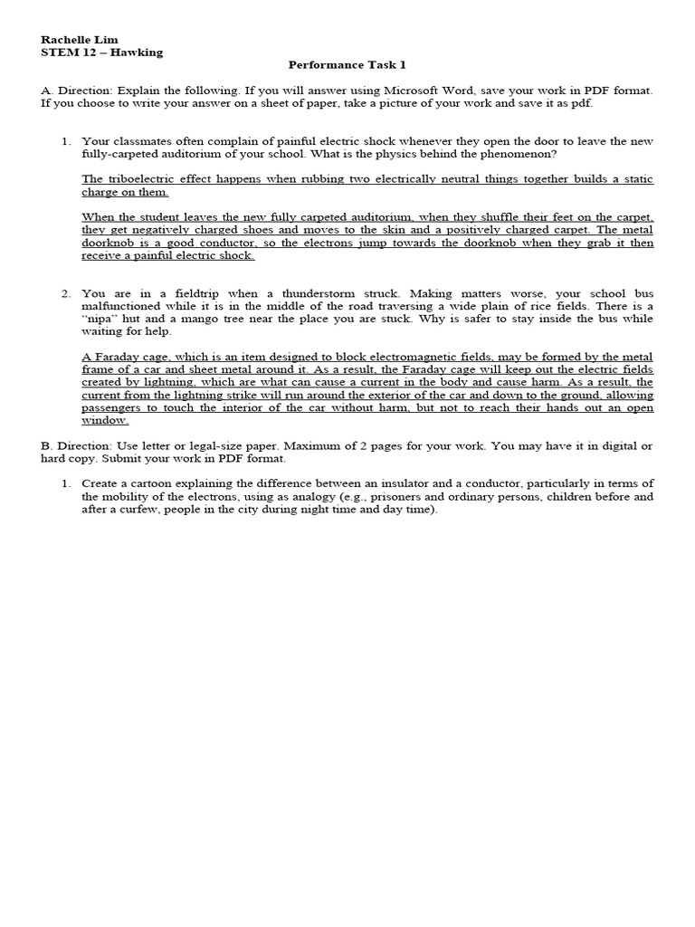 Performance Task | PDF