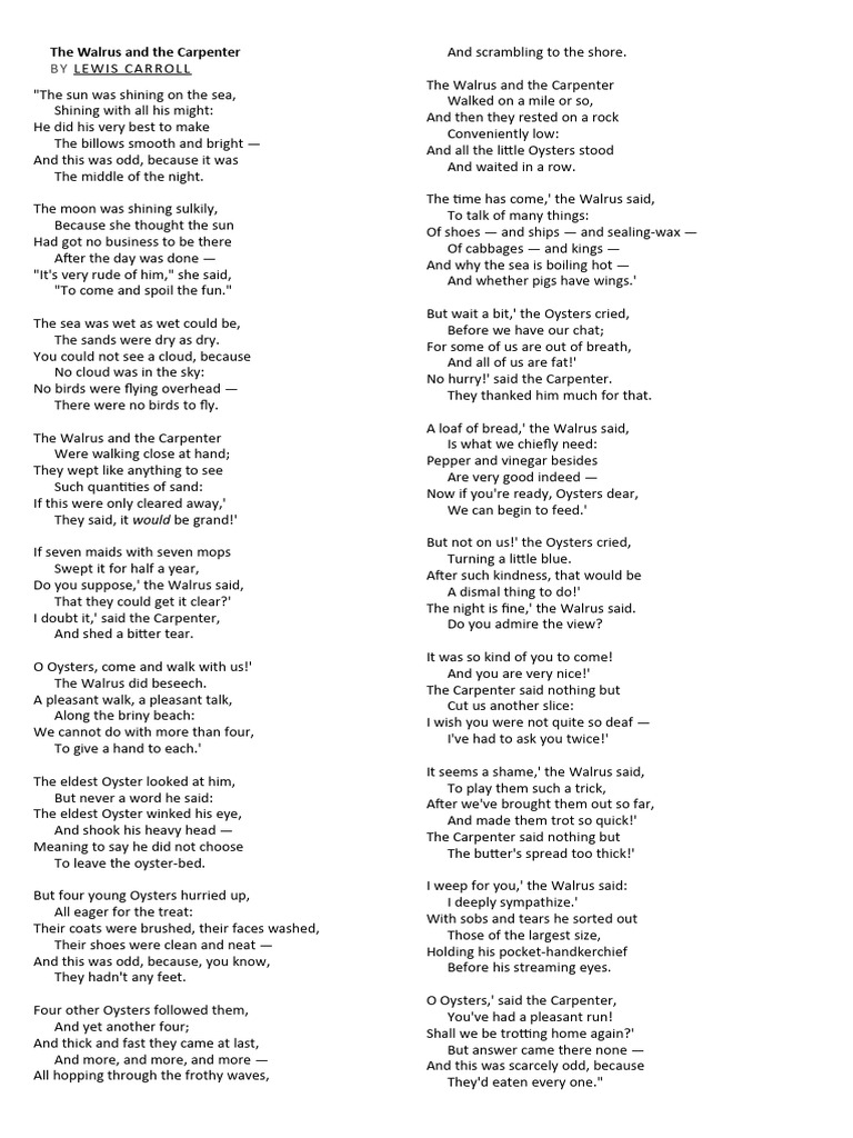 The Walrus and The Carpenter | PDF