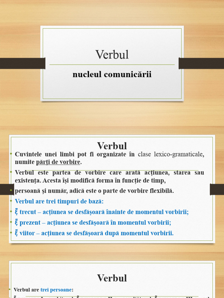 Verbul Imperfectul | PDF