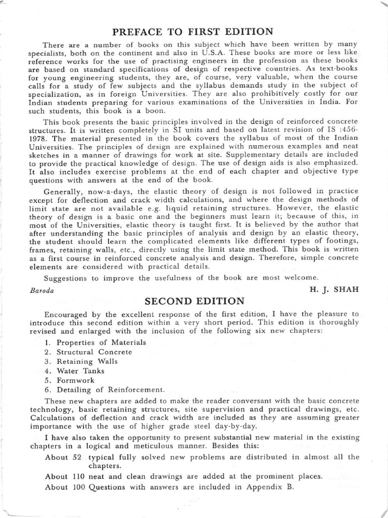 H J Shah Volume 1 | PDF | Beam (Structure) | Bending