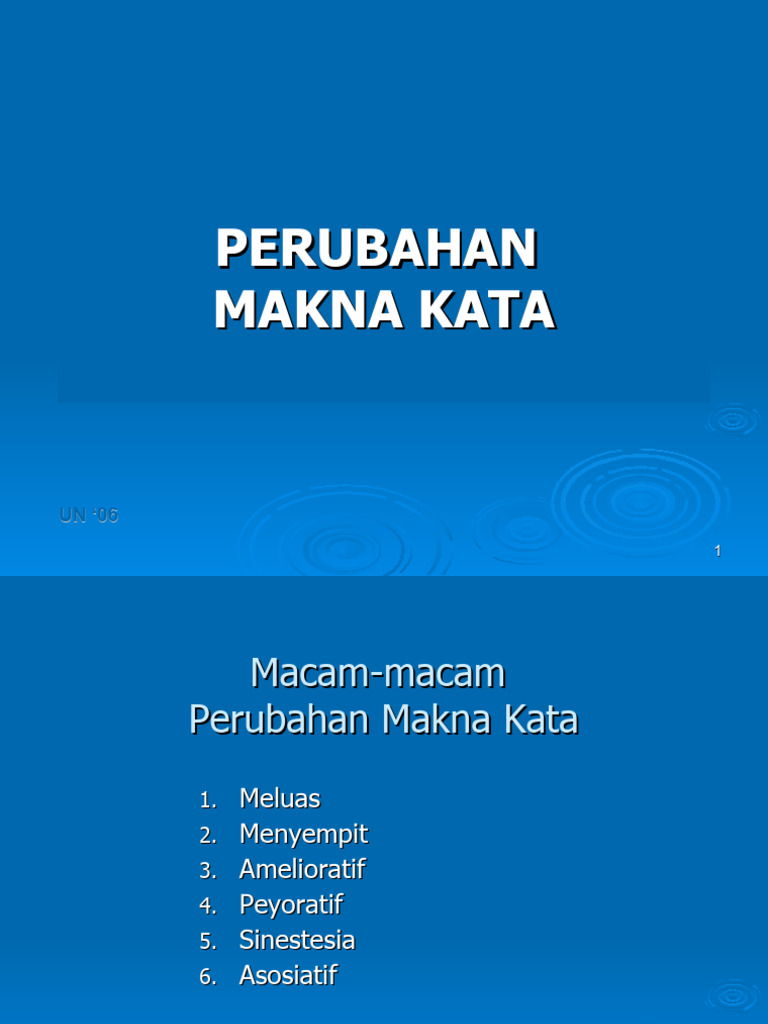 Pergeseran Makna Kata | PDF