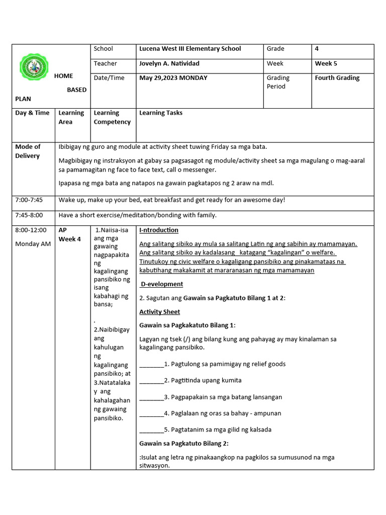 Dlp-Week 5 - Q4 | PDF