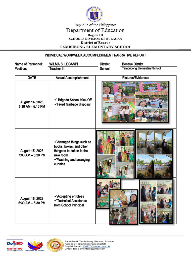 DepEd Header Template for Reports | PDF