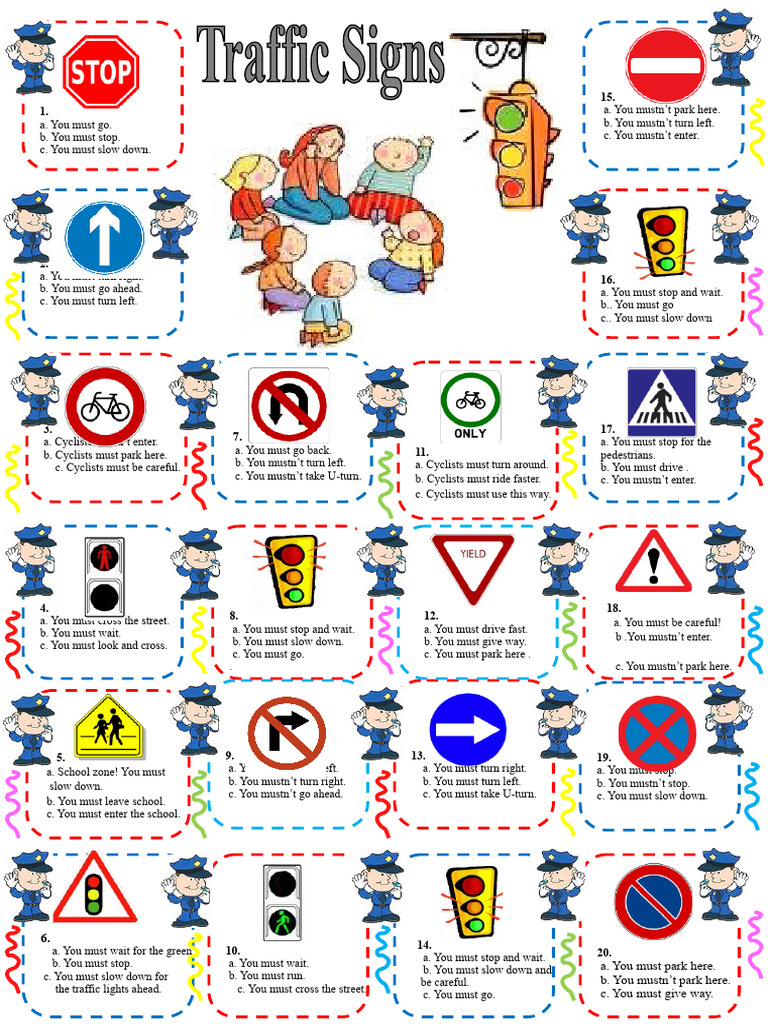 Traffic Sign Instructions | PDF | Traffic | Road Safety