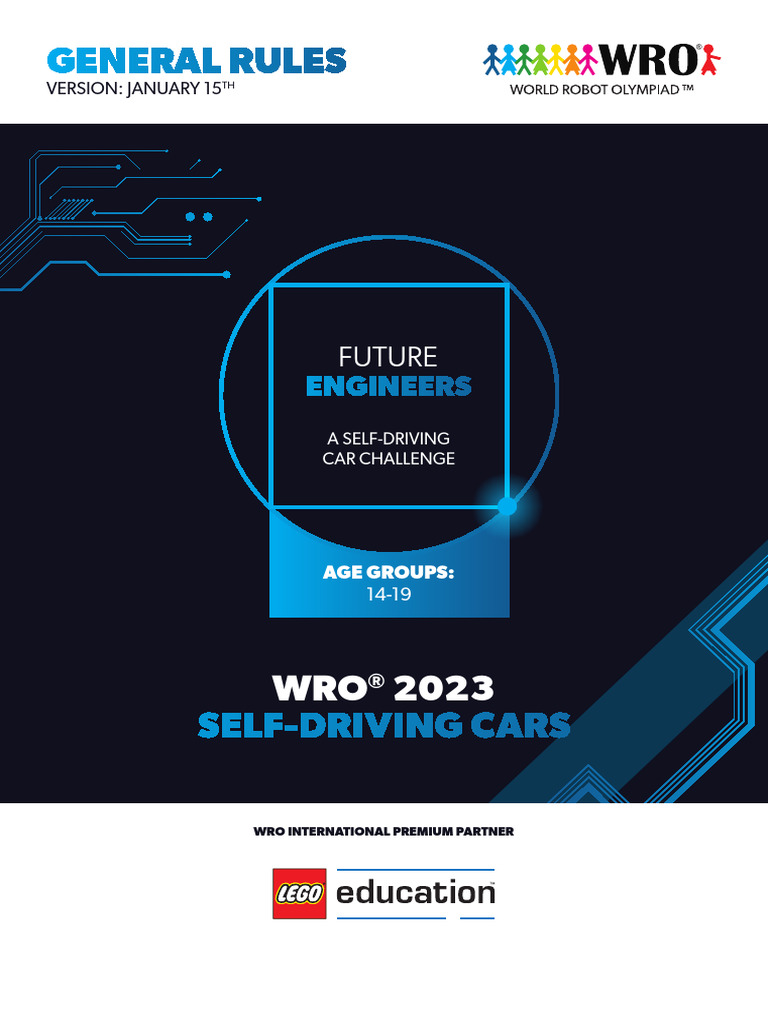 WRO 2023 Future Engineers Self Driving Cars General Rules | PDF ...