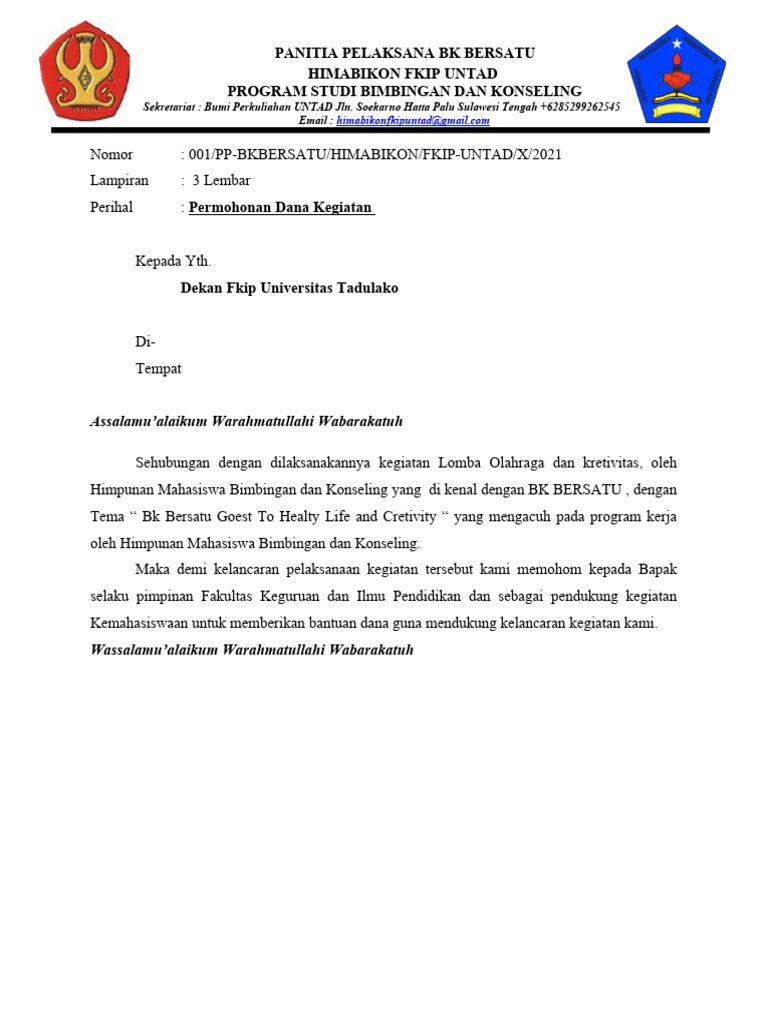 Proposal Kegiatan BK Bersatu 2021 | PDF | Karier & Perkembangan | Seni