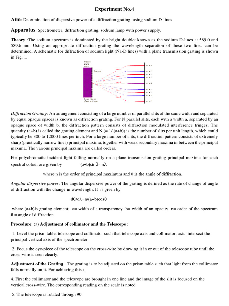 Diffraction Exp 2 Pdf Diffraction Physical Chemistry