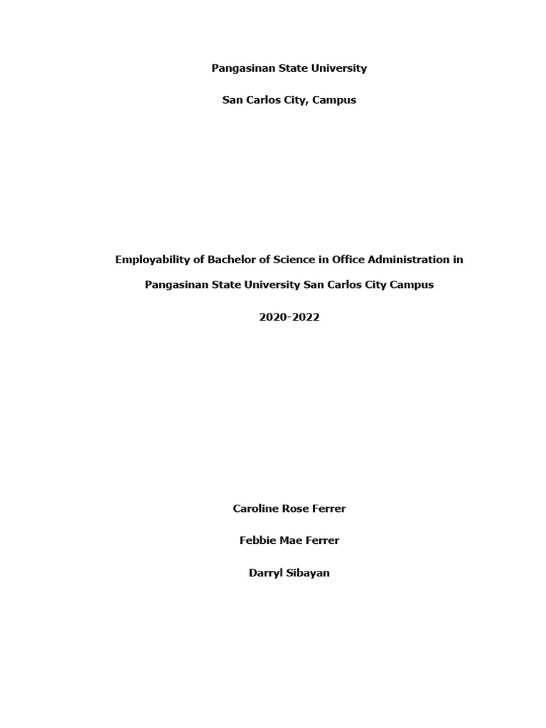 BSOA Graduate Employability Study | PDF | Survey Methodology | Unemployment