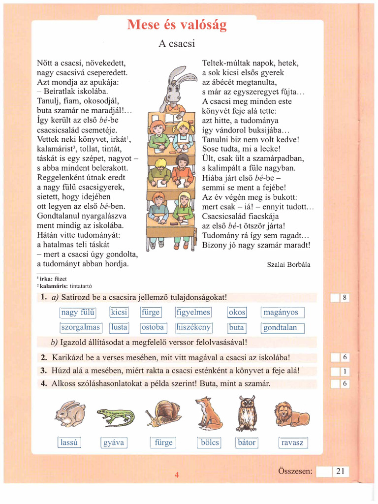 Mese És Valóság: A Csacsi | PDF