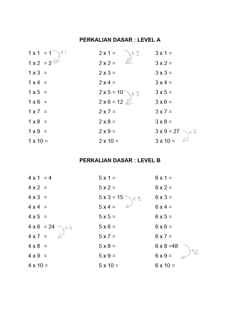 Soal Perkalian Dasar untuk Kelas 2 SD | PDF