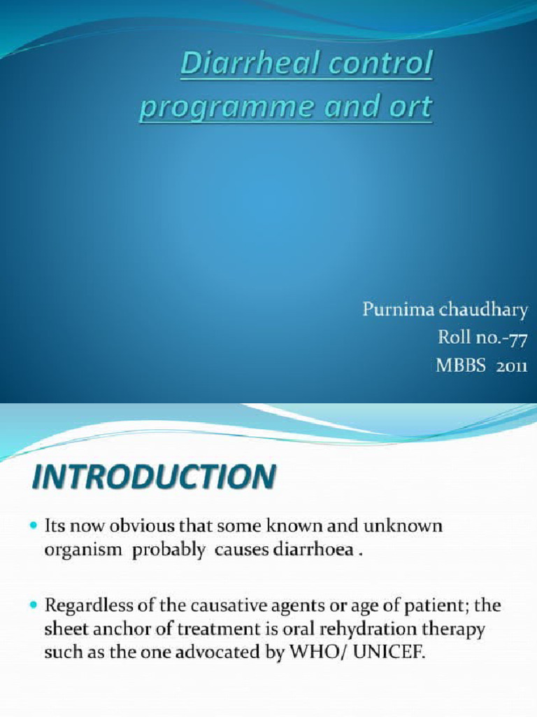 Control of Diarrhea Disease Program | PDF