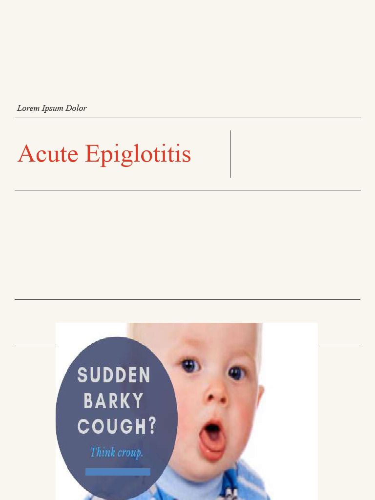 Acute Epiglottitis | PDF | Self-Improvement